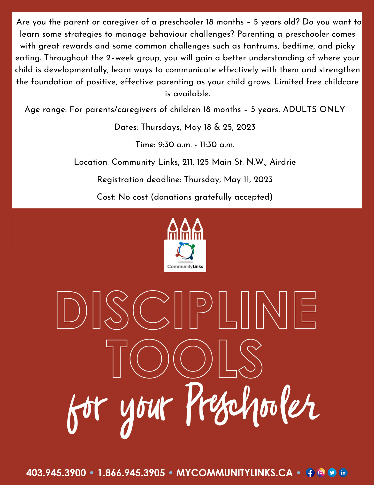 Community Links May 2023 Discipline Tools - Town of Irricana