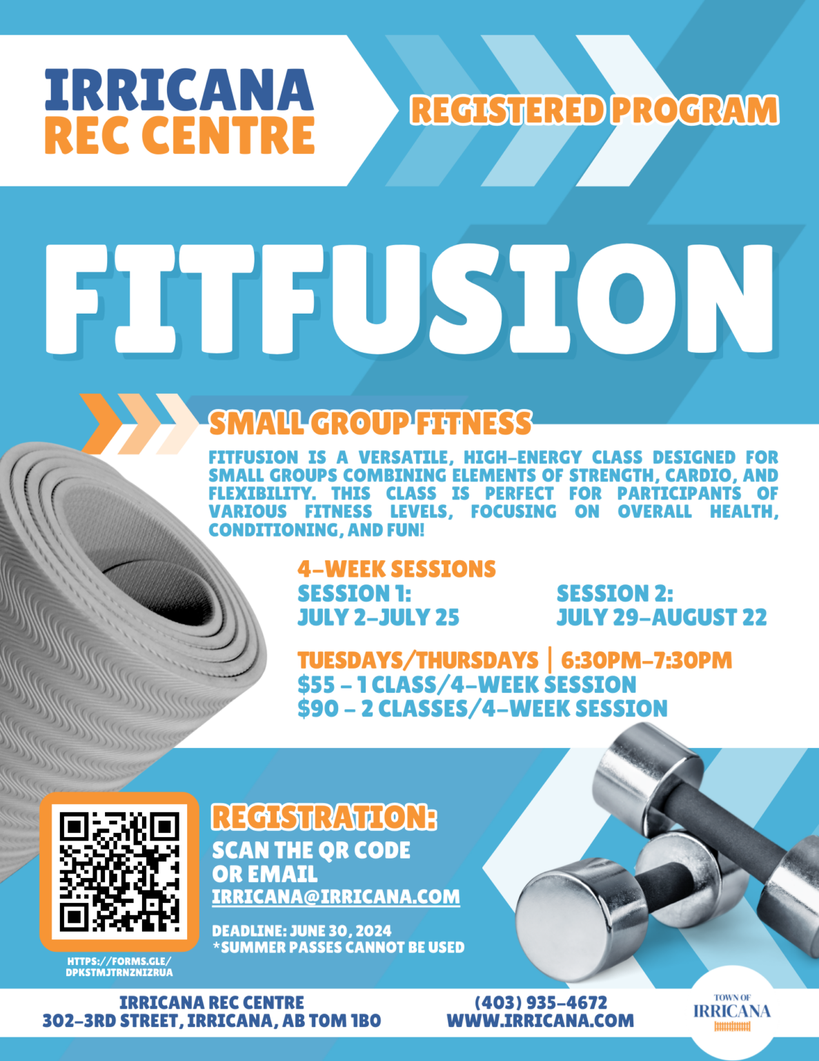 💪 FitFusion Group Fitness - Town of Irricana