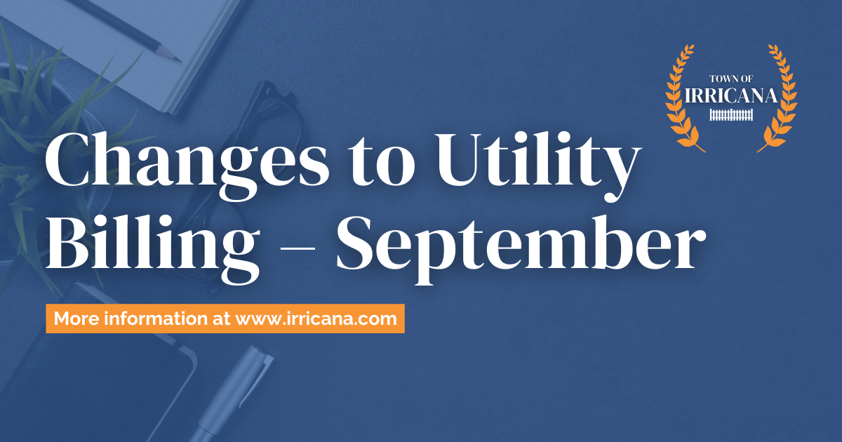 Utility Billing Changes in September 2024 - Town of Irricana