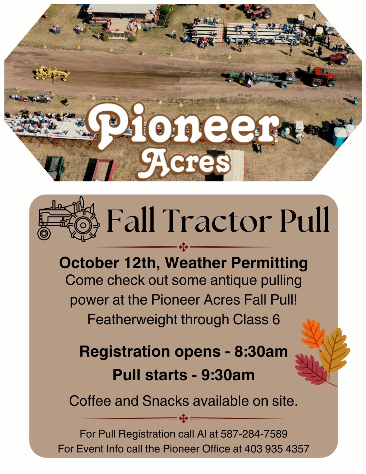🚜 Pioneer Acres Fall Tractor Pull - Town of Irricana