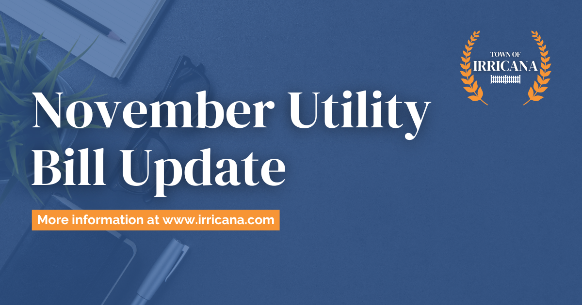 November Utility Bill Update - Town of Irricana